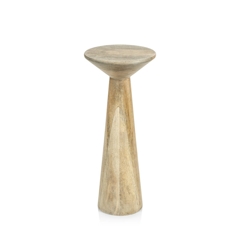 Loon Peak® Ezabel Solid Wood Pedestal End Table | Wayfair
