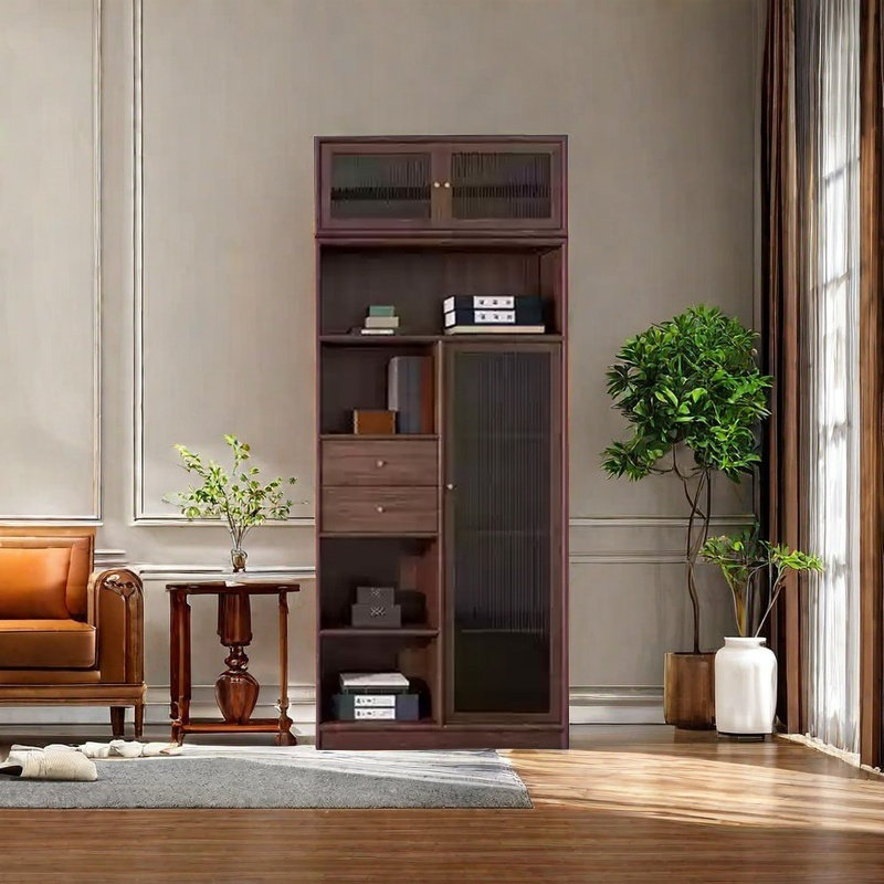 Parttlion Chinese style solid wood bookcase file cabinet | Wayfair