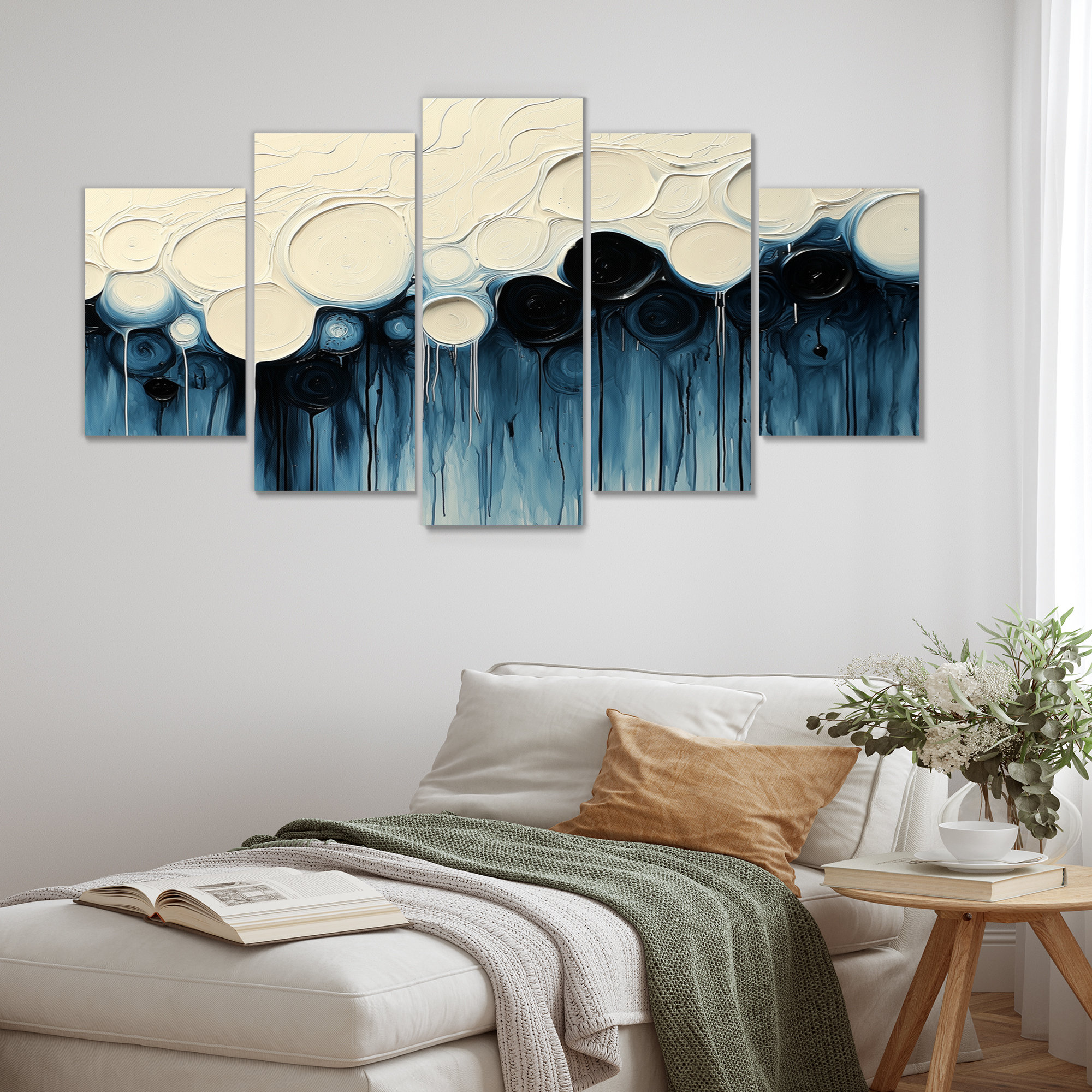 Latitude Run® Drip Painting Aqua Rhythmic Splashes Of Serenity I - Drip ...