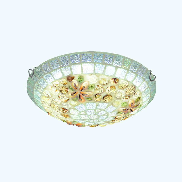 Dovecove Mediterranean Style Seashell Shade Led Ceiling Lighting| Wayfair