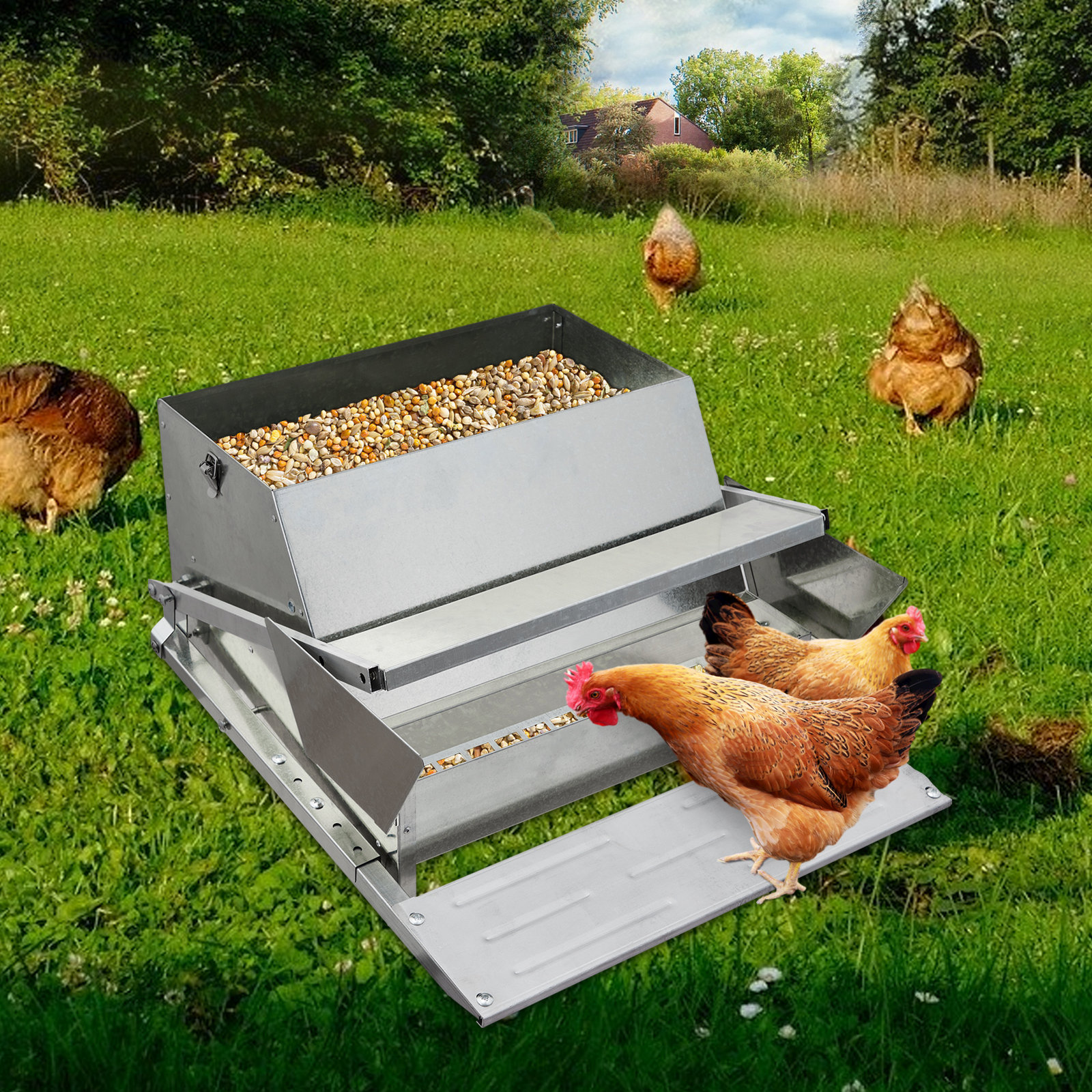 Tucker Murphy Pet™ Automatic Chicken Feeders with Treadle,27 LB ...