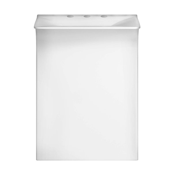 Fine Fixtures Wetstone 33.5" Tall White Rectangular Pedestal Bathroom ...