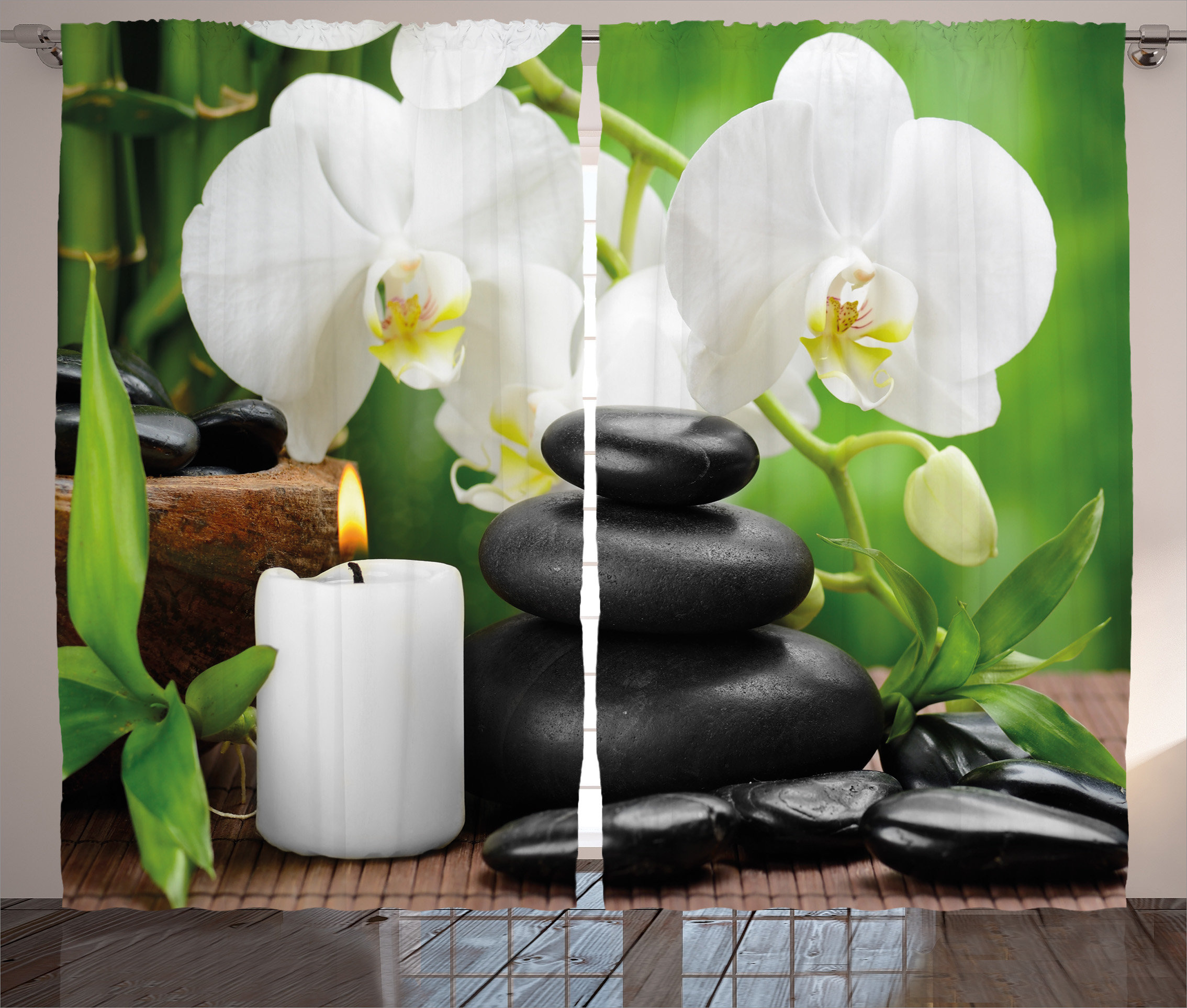 East Urban Home Spa Zen Hot Massage Stones with Orchid Candles and ...
