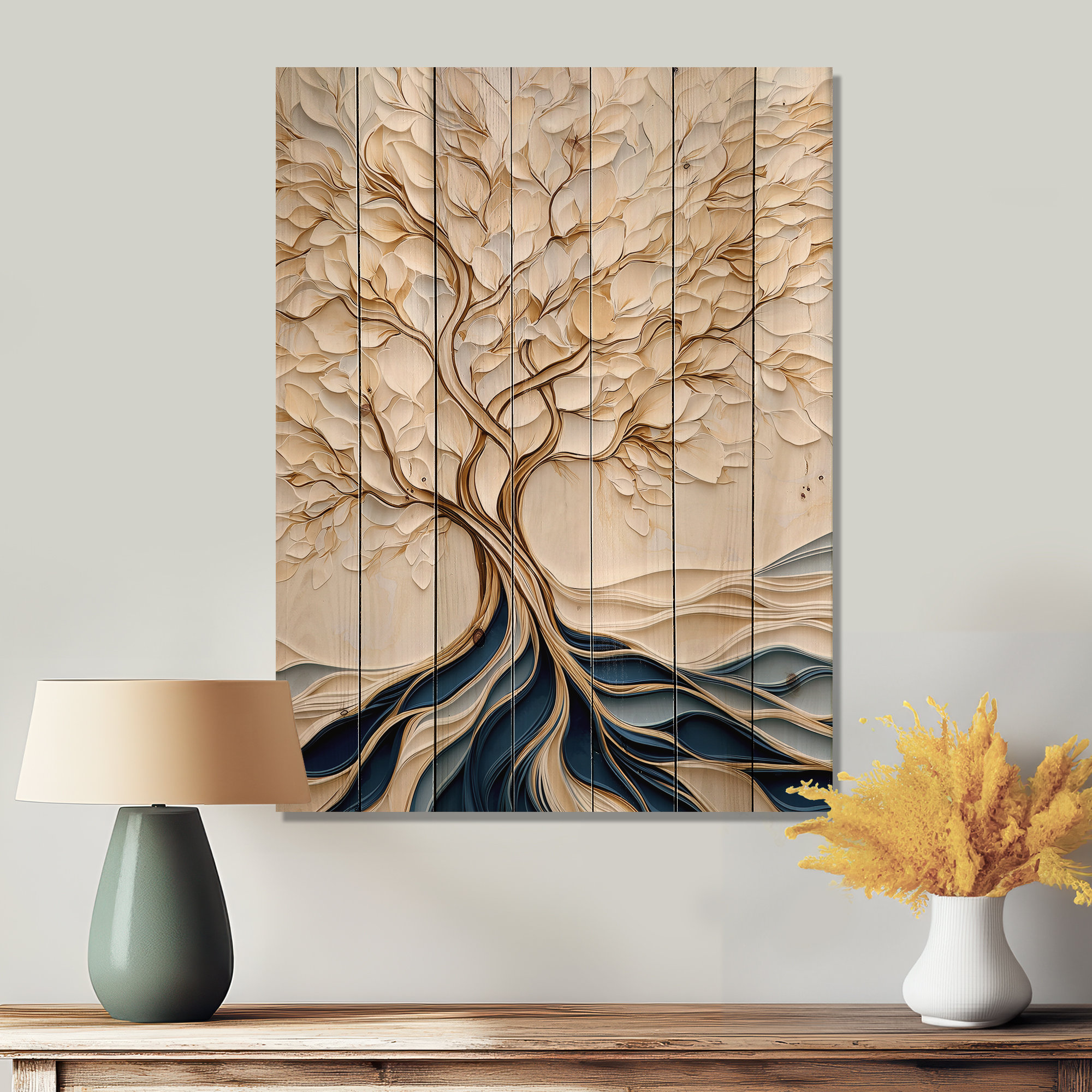 Ophelia & Co. Winter Woven Roots Colorful Banyan Tree II - Modern ...