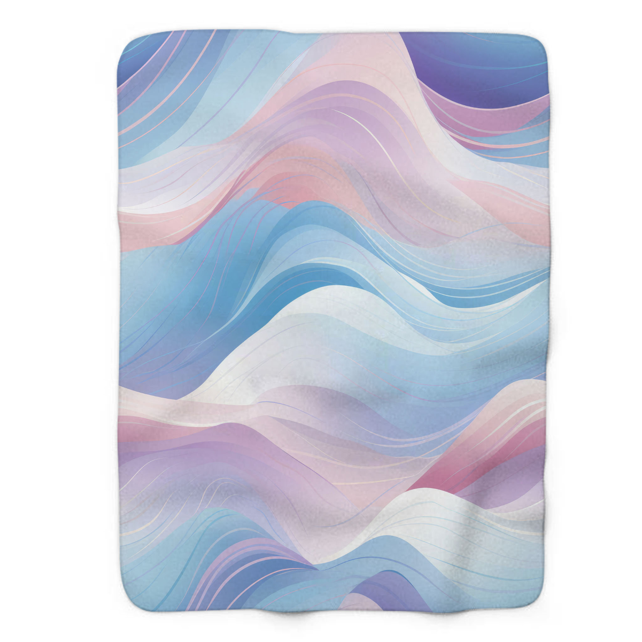MentionedYou Blue Pink Waves - 1 Piece Premium Blanket | Wayfair