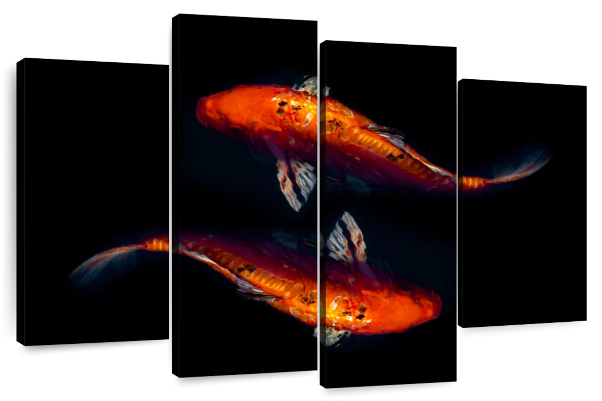 Ebern Designs Brampt Mottled Orange Koi | Wayfair