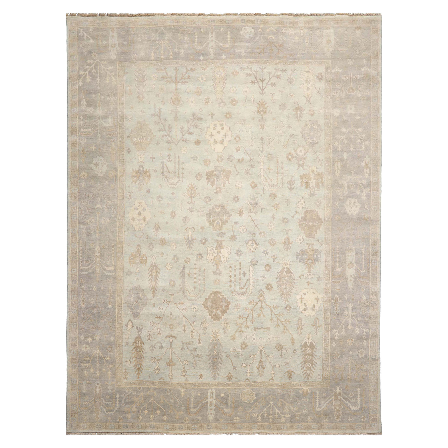 Oriental Rug of Houston Multi Sizes Mint Stone Wash Wool Oushak Rug ...