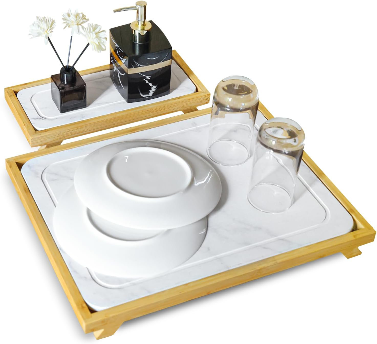 RIVERCITY CUSTOM CABINETRY, INC. 2 Pack Stone Drying Mat For Kitchen ...