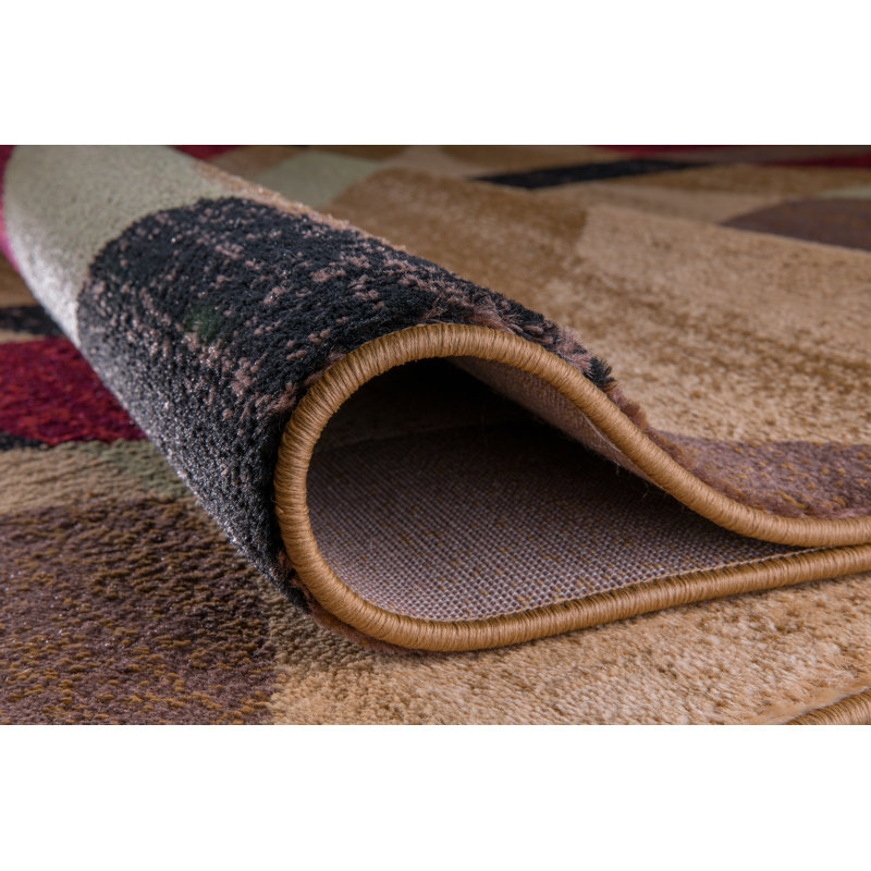 Wrought Studio Mehul Geometric Multi Colored Area Rug in Red/Brown ...