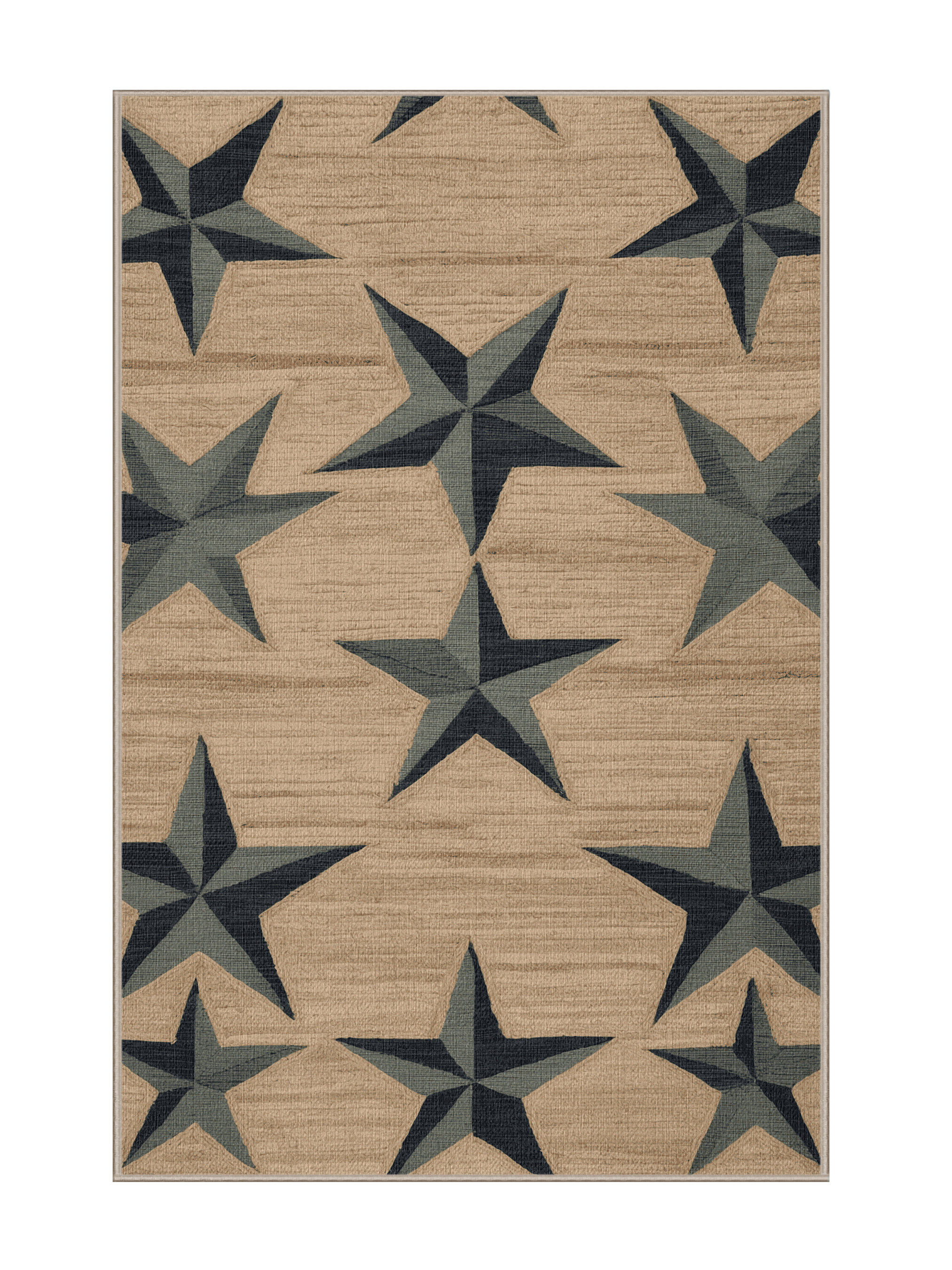 Bayou Breeze Washable Star Patterns Hawaiian Area Rug | Wayfair