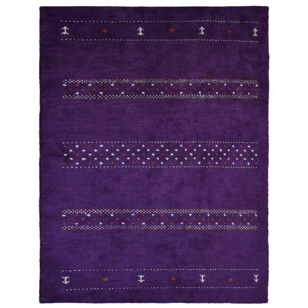 Foundry Select Aunisti Hand Knotted Loom Silk Mix Contemporary Purple ...