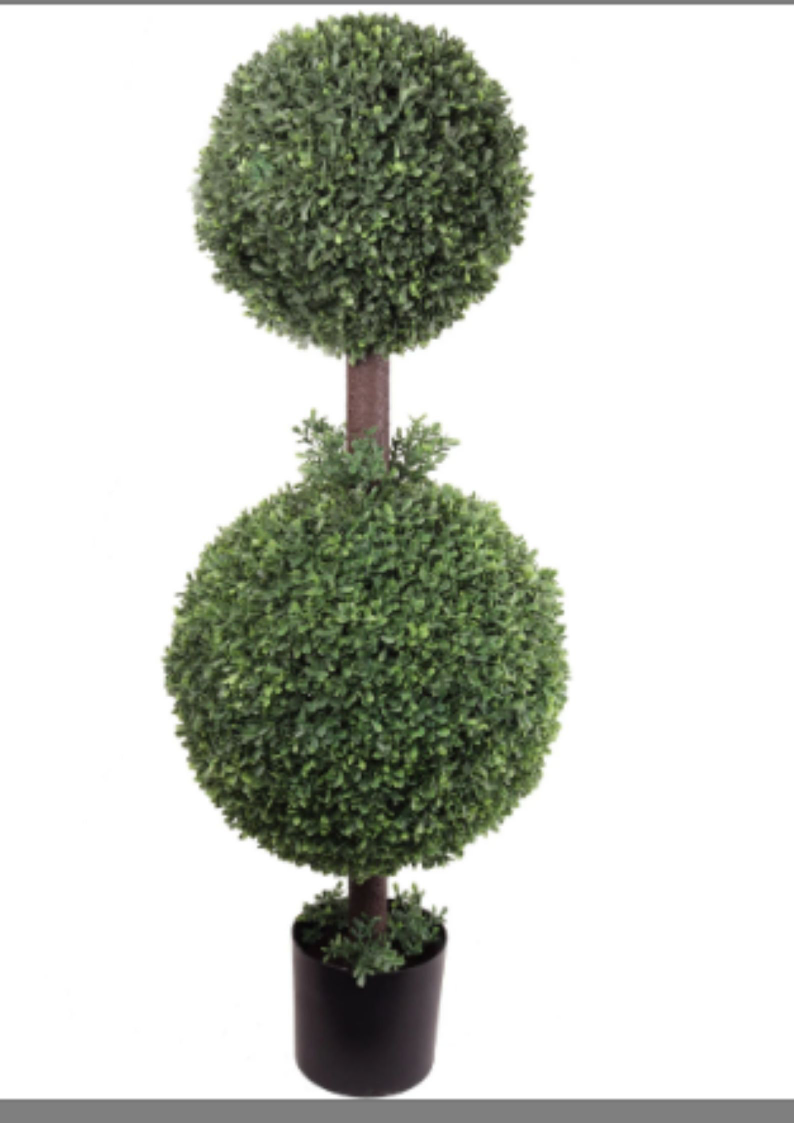 Primrue Boxwood Double Ball Topiary 42" Tall Artificial UV Indoor ...