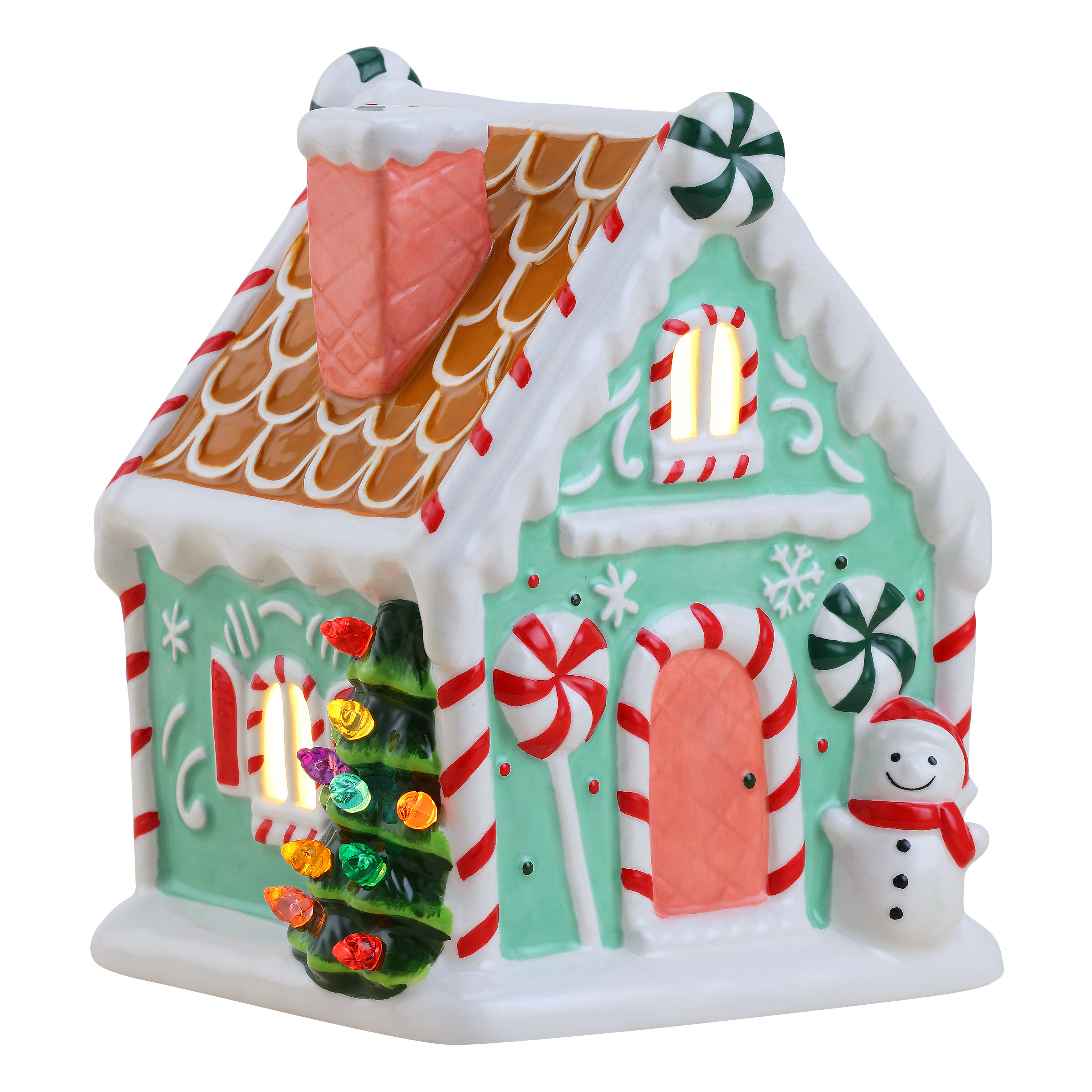 MrChristmas 7" Nostalgic Ceramic Lit Gingerbread House | Wayfair