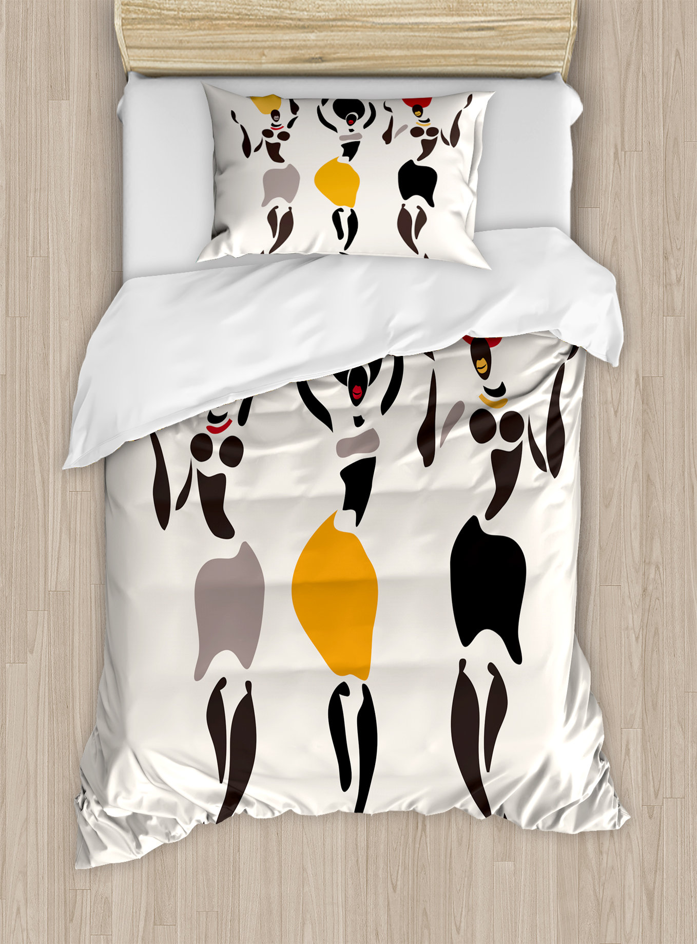 Ambesonne Afro Fractal Figures of African Dancers Bohemian Ethnic Festival Ceremony Ritual Image ...