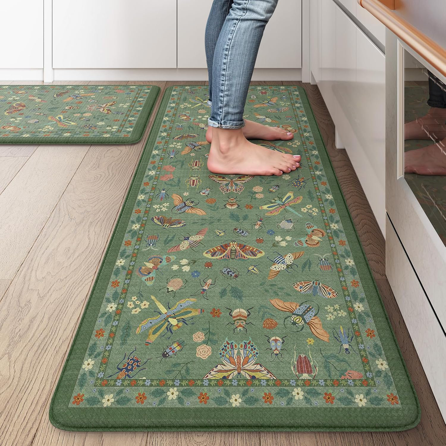 Gracie Oaks Anti Fatigue Mats For Kitchen Floor Non-Slip Cushioned ...