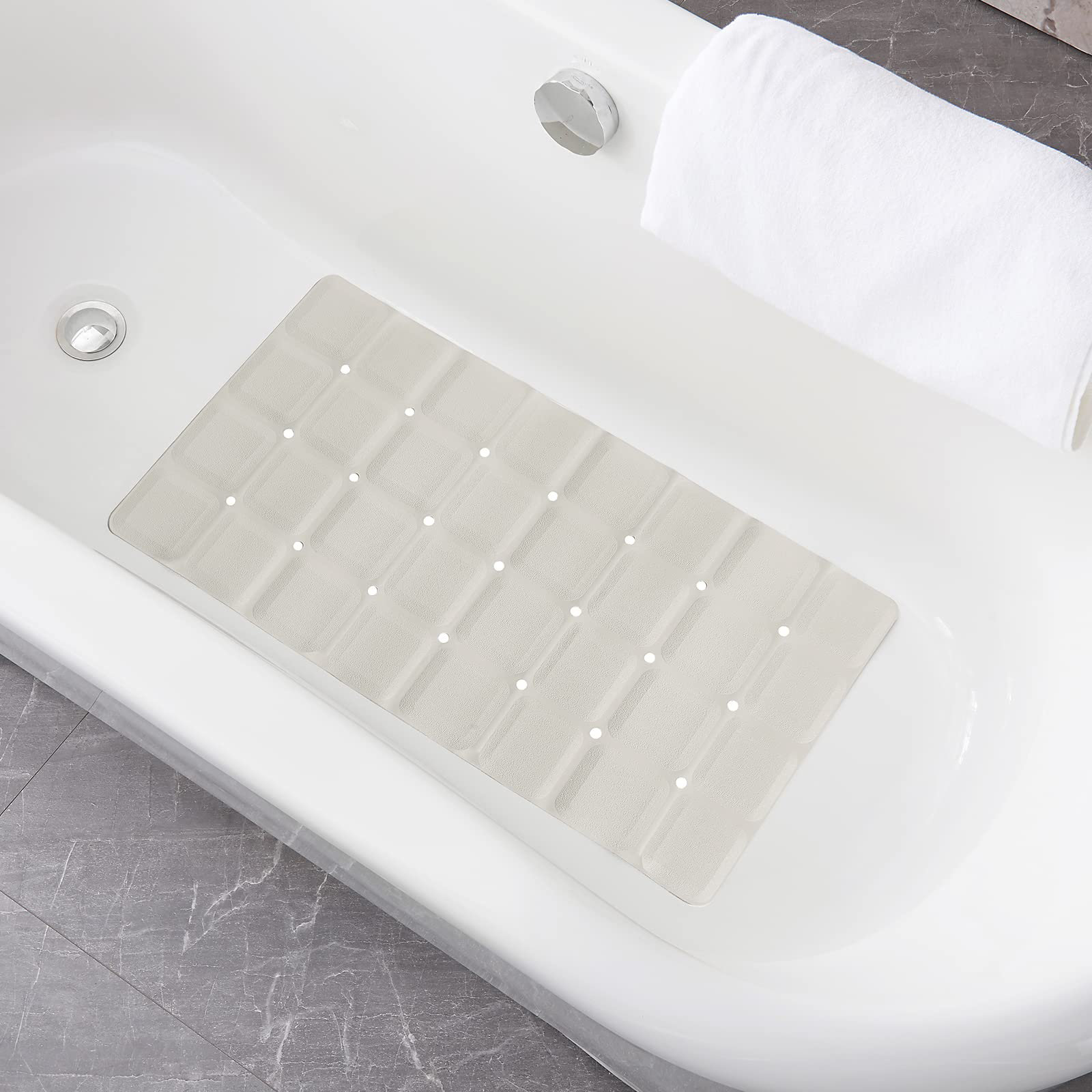 Hokku Designs Foldable Non Slip Silicon Bath Mat,Bathtub Mat No Suction ...