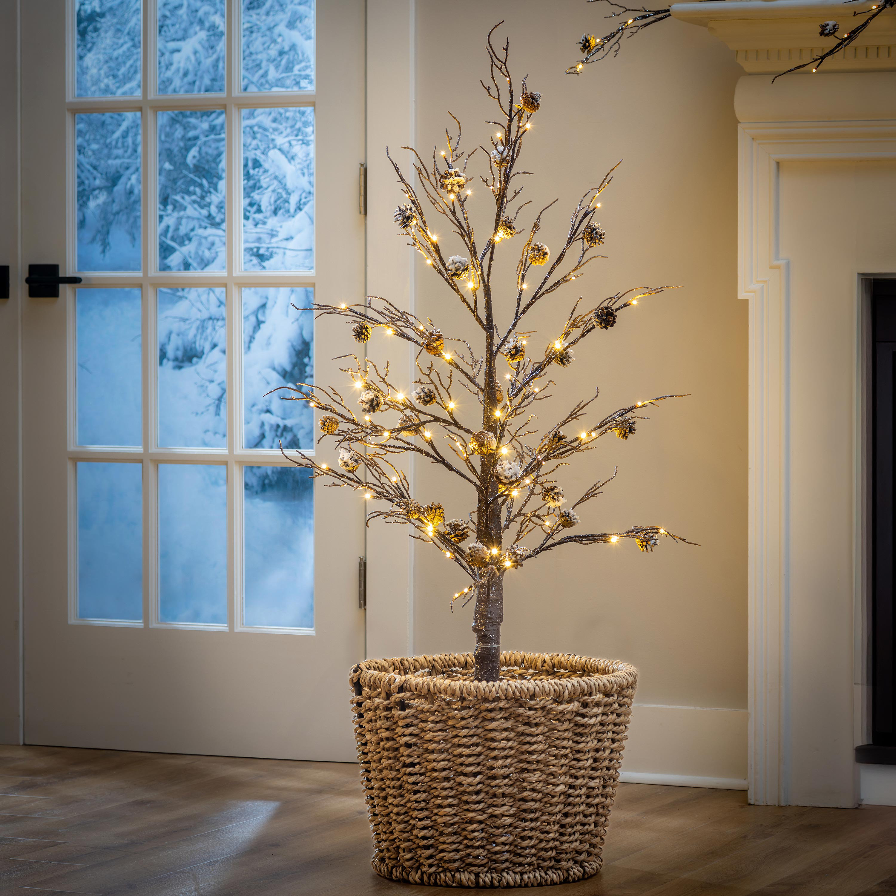 Primrue LED Indoor/Outdoor Frosted Pine Tree | Wayfair