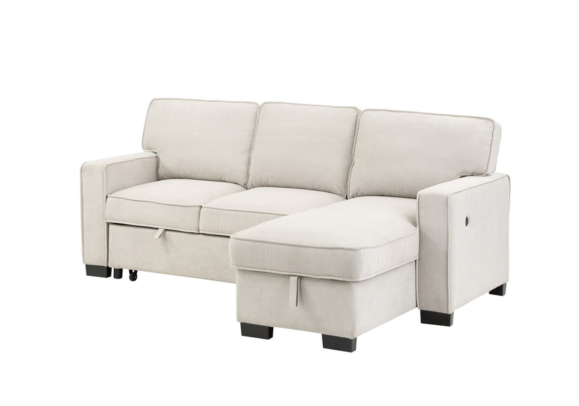 Latitude Run® Estelle 86.5" Fabric Reversible Sleeper Sectional With ...