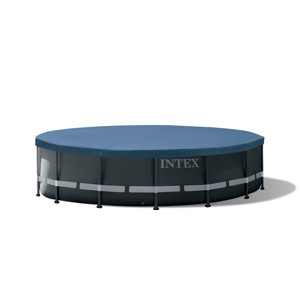 Intex Ultra XTR Frame Round Above Ground Outdoor Swimming Pool Set ...