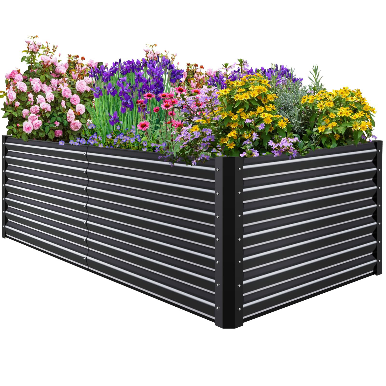 Arlmont & Co. 6X3x2ft Metal Raised Garden Bed | Wayfair