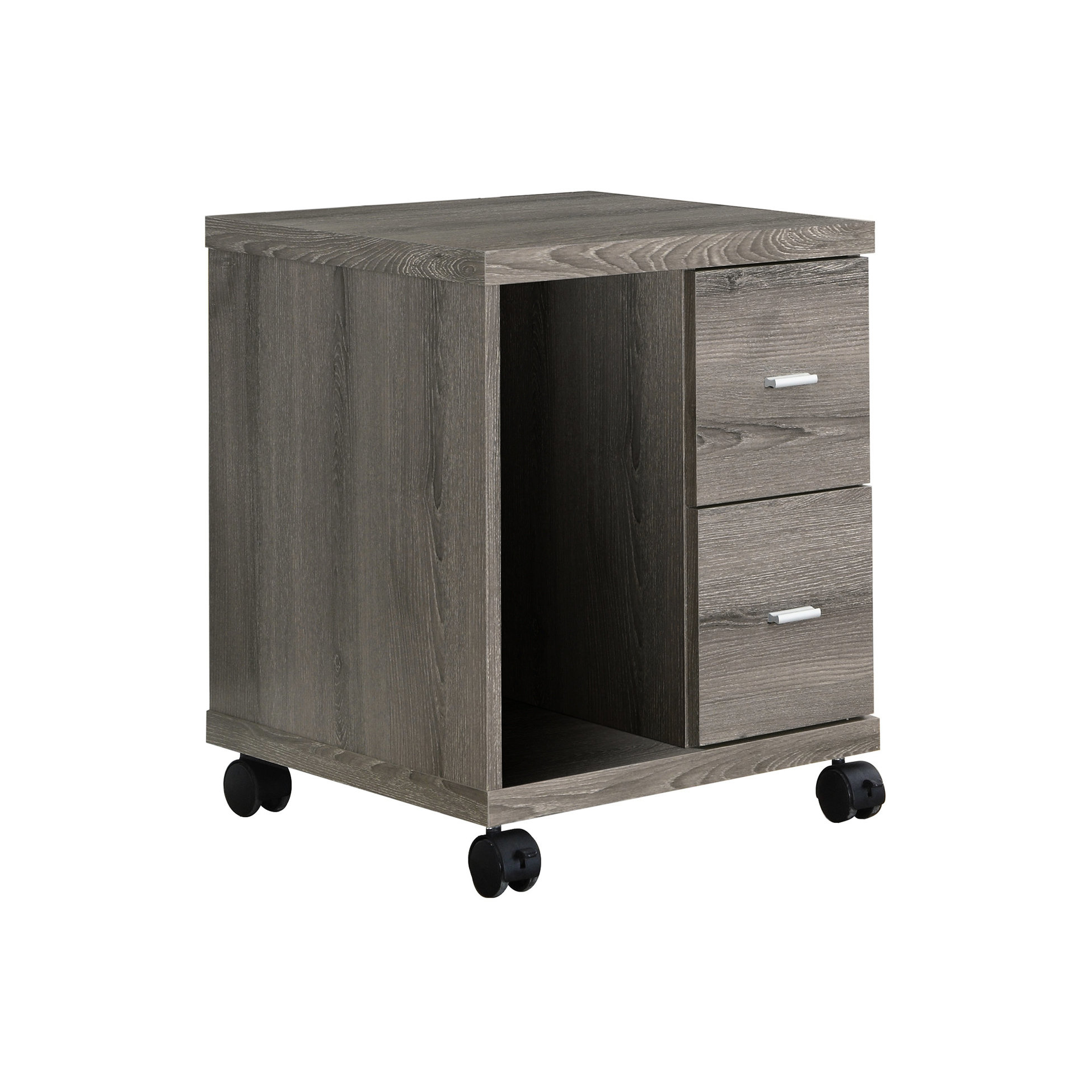 Ebern Designs Office Rolling Storage Box Cabinet - Taupe Laminate And ...