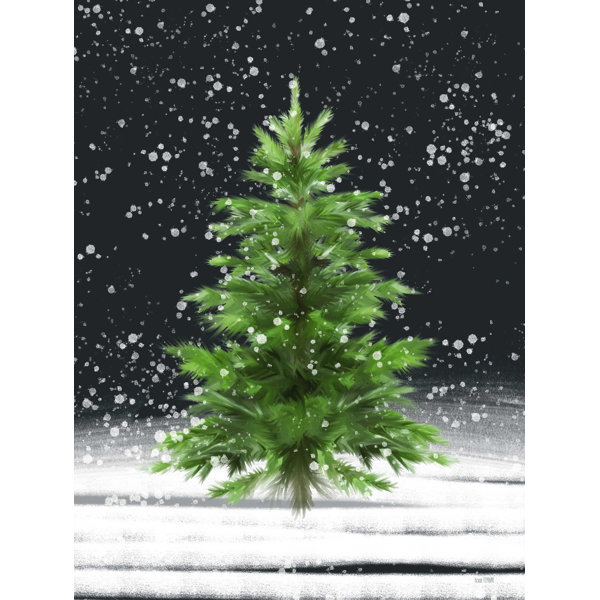 The Holiday Aisle® Christmas Snow On Canvas Print | Wayfair