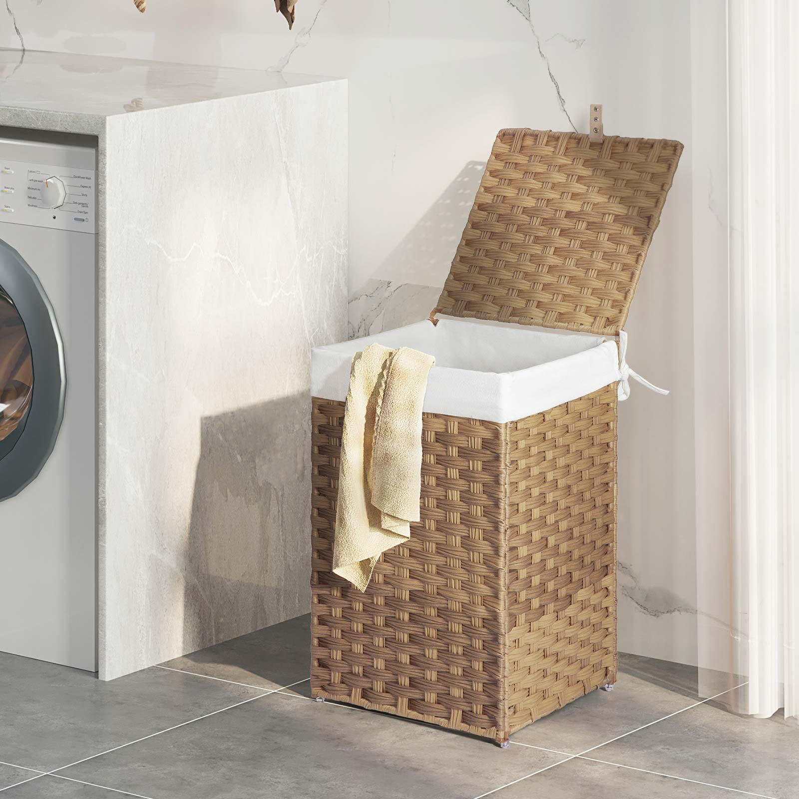 Bay Isle Home™ Laundry Hamper With Lid, 60L Clothes Hamper With 2 ...
