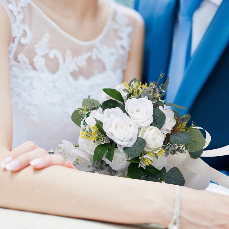 FRONG Cascading Rose Bouquet for Weddings and Home Decoration | Wayfair