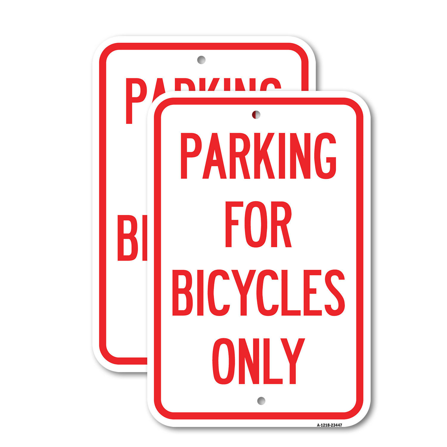 SignMission (2 Pack) Parking for Bicycles Only Sign 12" X 18" Aluminum ...