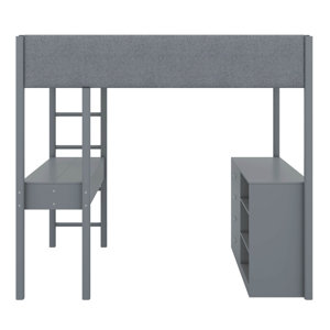 Harriet Bee Janace 4 Drawer Loft Bed with Bookcase by Harriet Bee | Wayfair