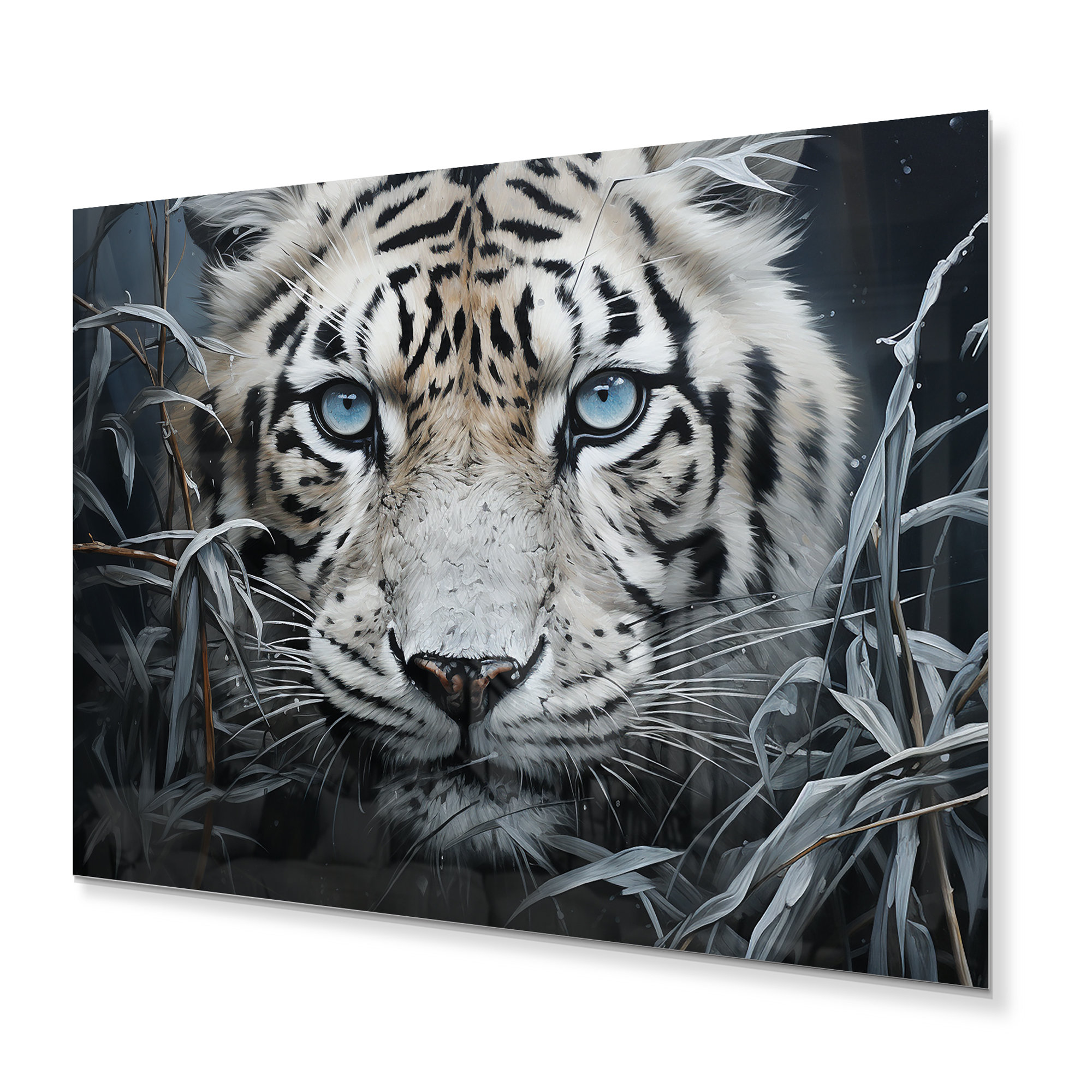 Bungalow Rose Tiger Mysterious Watcher II - Animals Metal Wall Decor ...