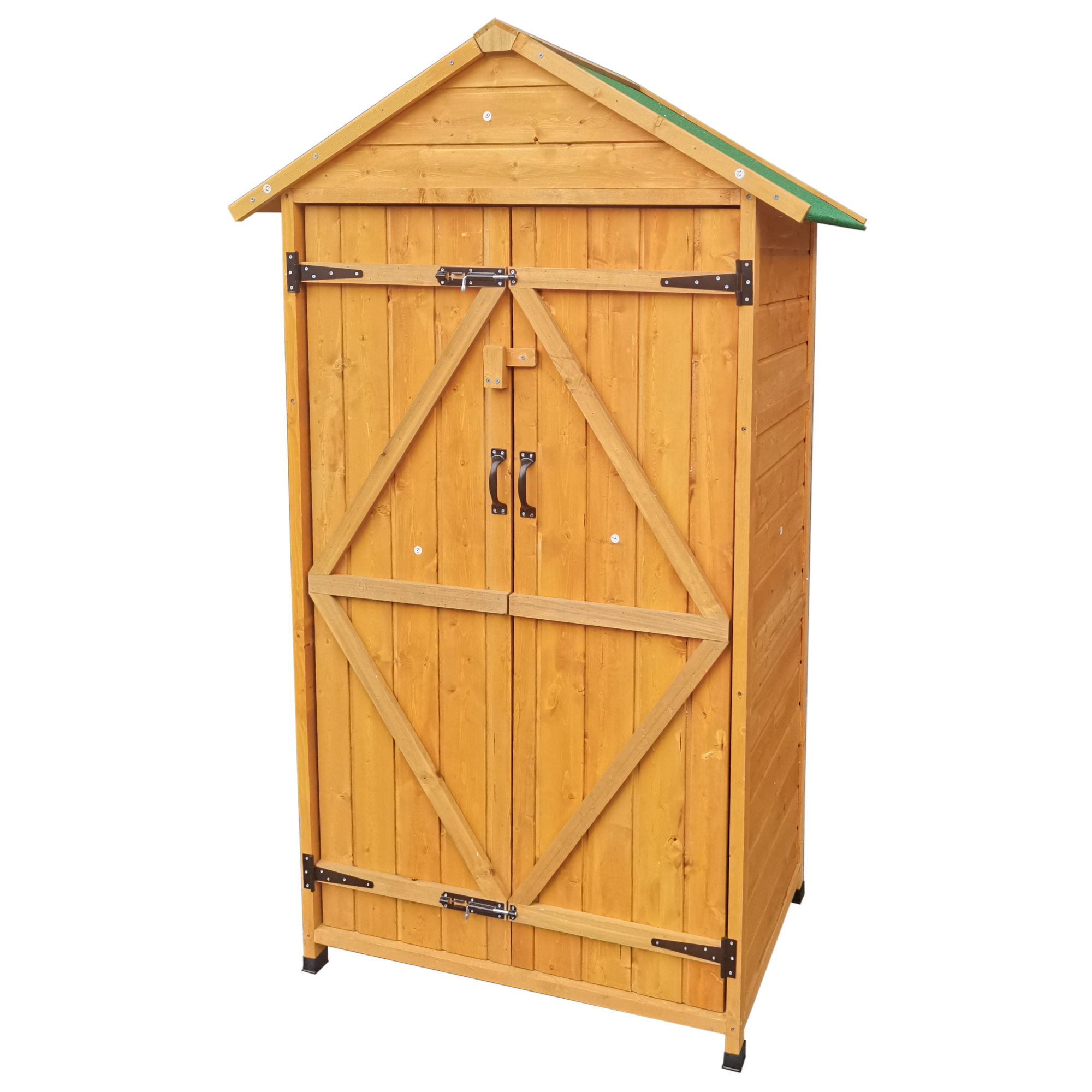 CRS APPLIANCES, WOODEN SHED Natural for backyard garden big spire Tool ...