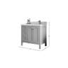 Willow Collections Nashville 36 In. W X 22 In. D Right Offset Sink ...