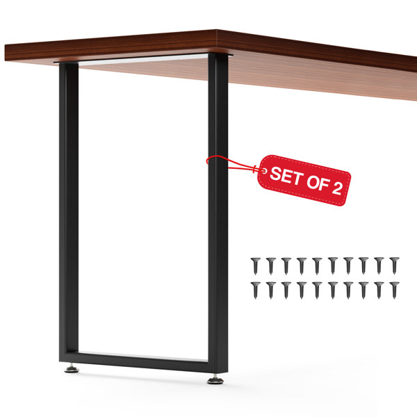 Symple Stuff Aadirath Anaisabel Square Black Metal Dining Table Legs ...