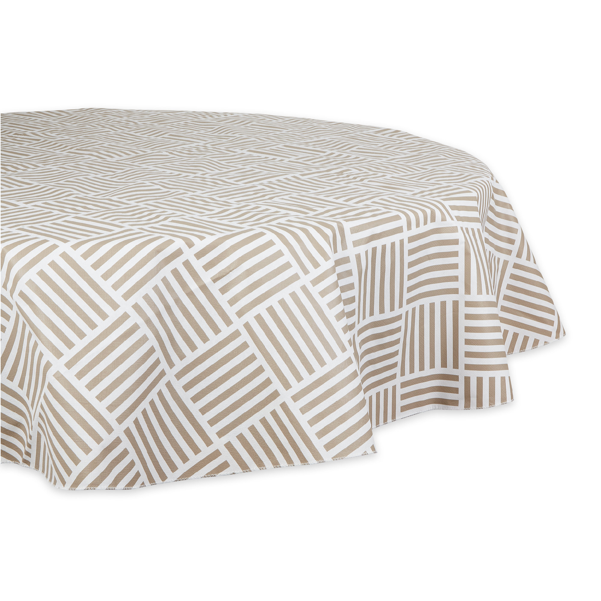 Corrigan Studio® STONE GRID VINYL TABLECLOTH 70 ROUND & Reviews | Wayfair