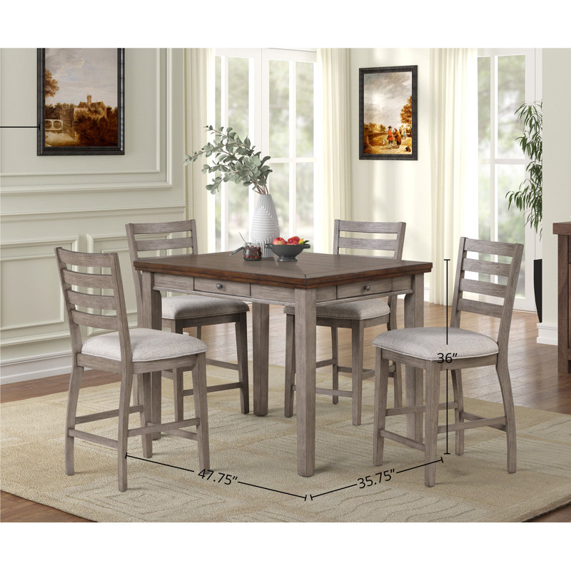 Gracie Oaks Claren 5 Pc Counter Height Dining Set | Wayfair