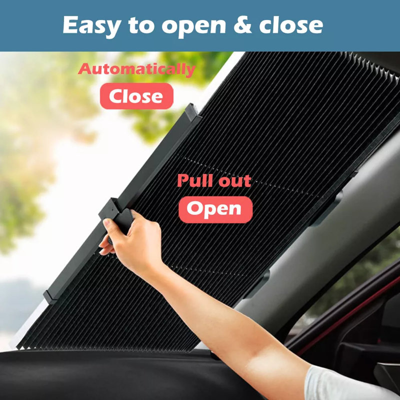 Ayamaya Retractable Windshield Sun Shade For Car | Wayfair