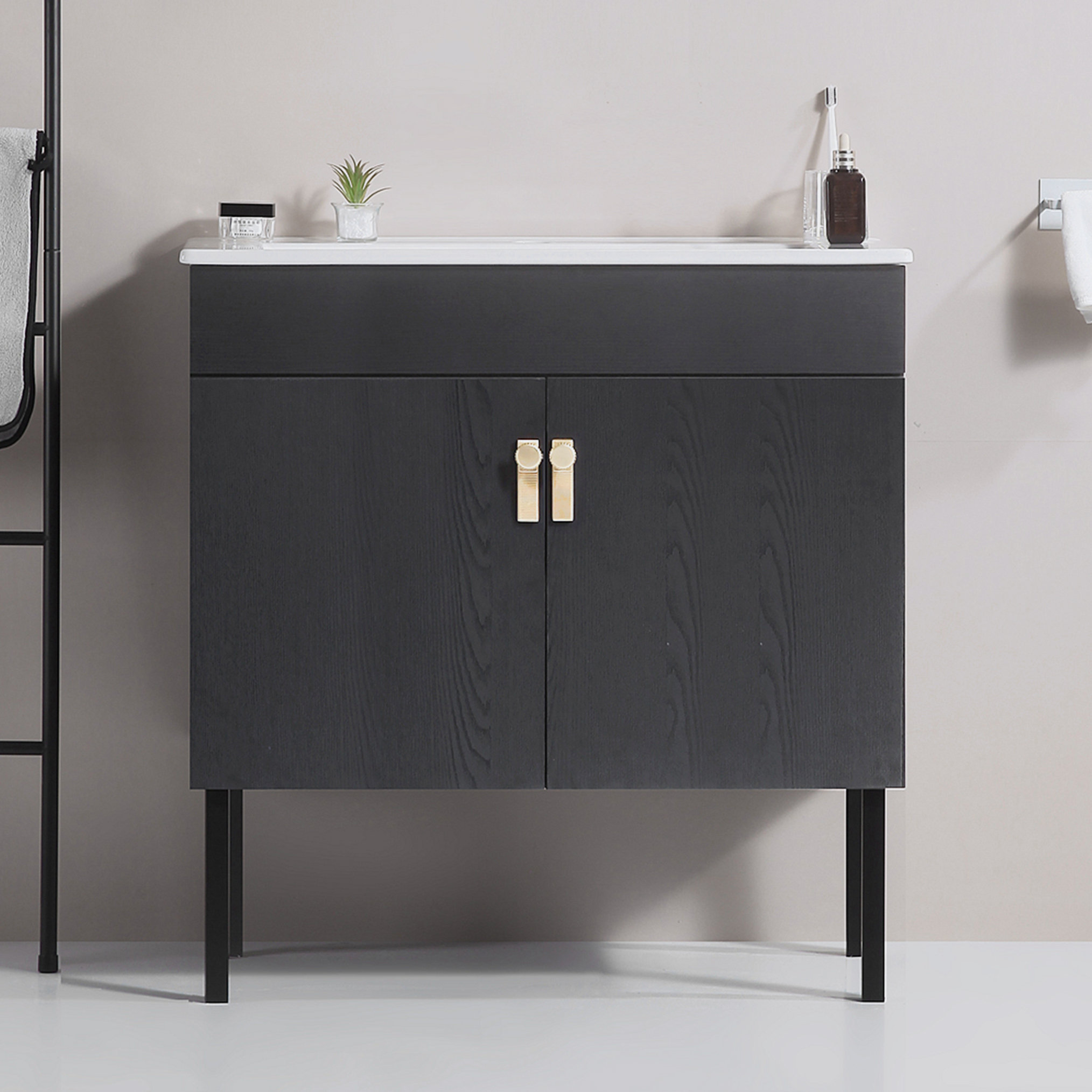 Winston Porter Camica 29.9'' Single Bathroom Vanity with Ceramic Top ...