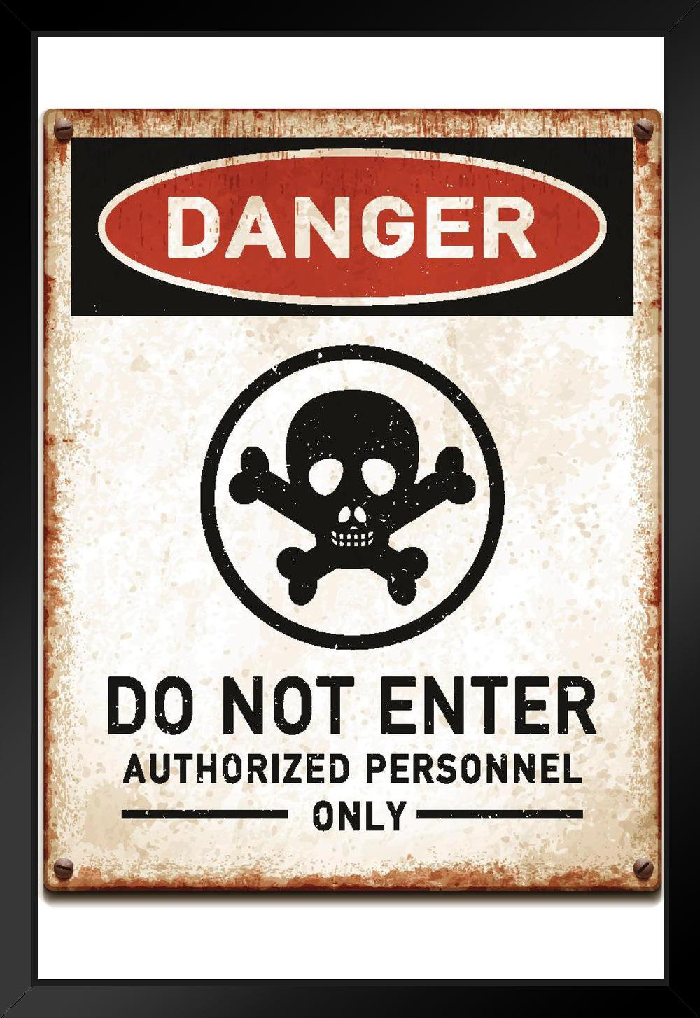Trinx Danger Do Not Enter Authorized Personnel Only Poison Warning Sign ...