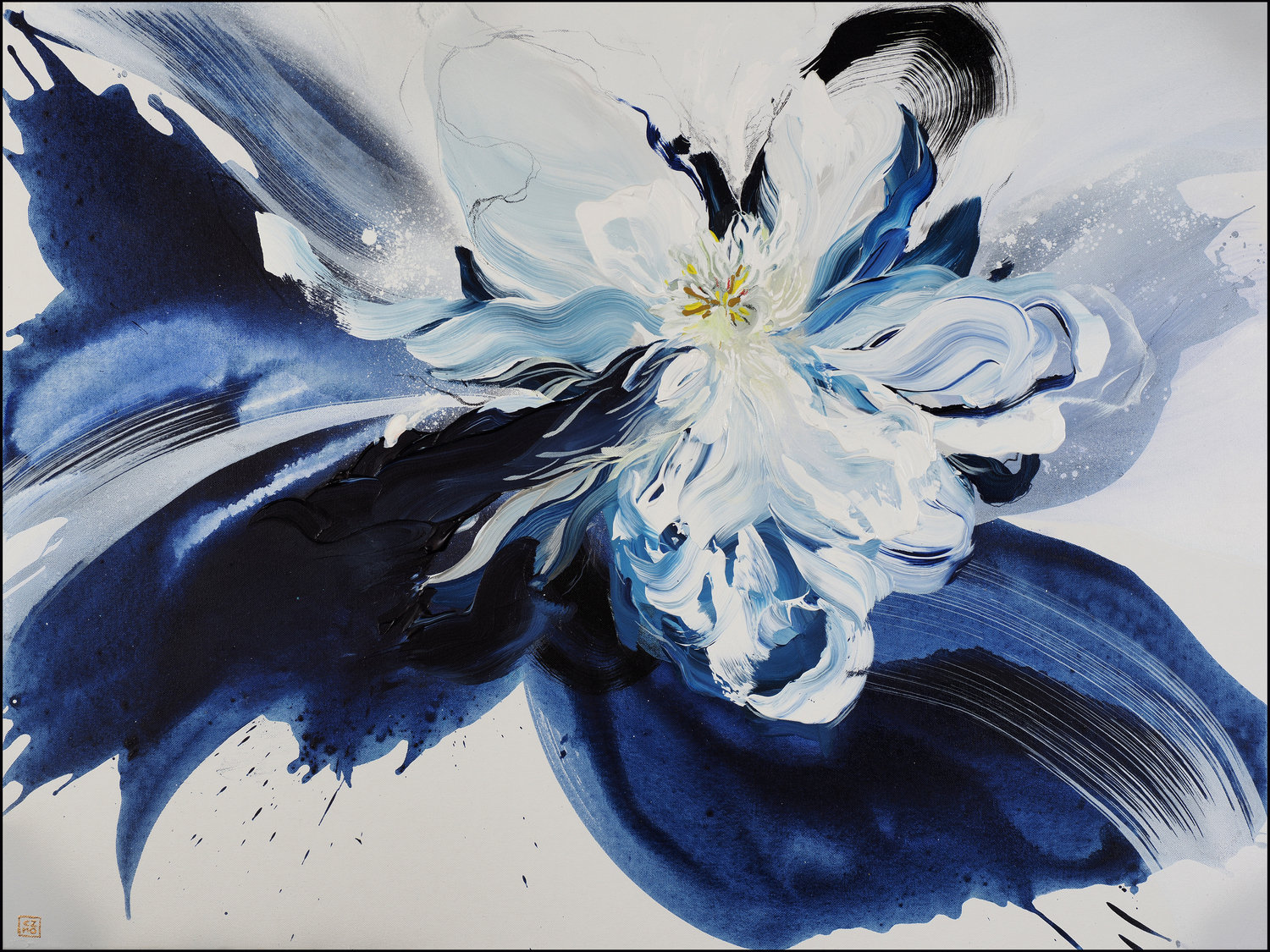 Made & Curated Indigo Unveiled by Novi Lim - Painting - Wayfair Canada