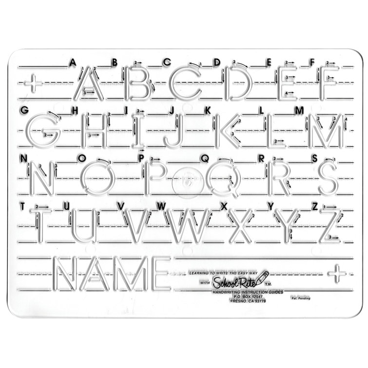 School Rite Template Manuscript Uppercase Letters and Numbers | Wayfair