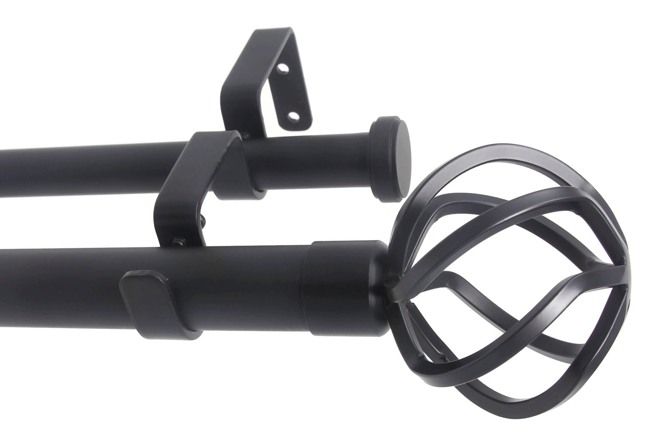 Charlton Home Tringle à rideaux double pour fenêtre Courville et Commentaires - Wayfair Canada