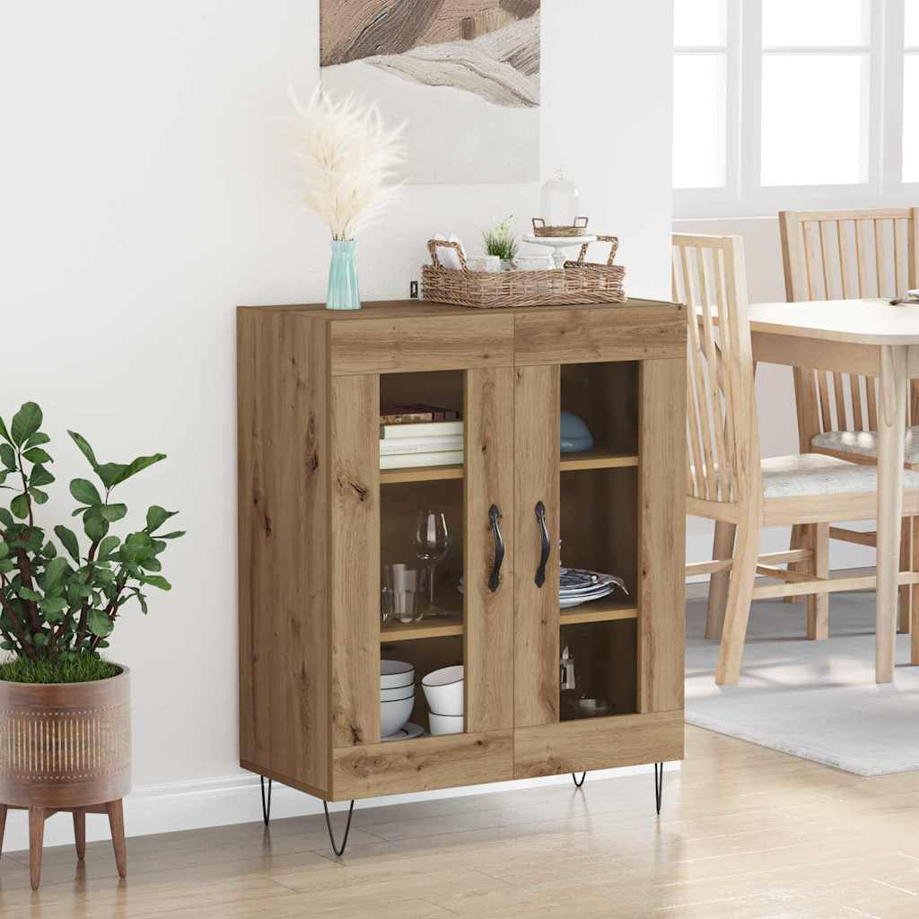 George Oliver Sideboard Artisan Oak 69.5 X 34 X 90 Cm Engineered Wood ...