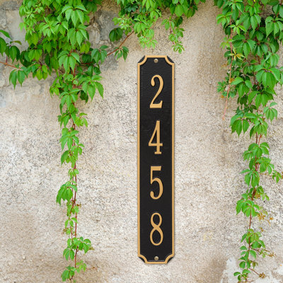 Old Century Forge Cut Corner Vertical Address Sign & Reviews | Wayfair