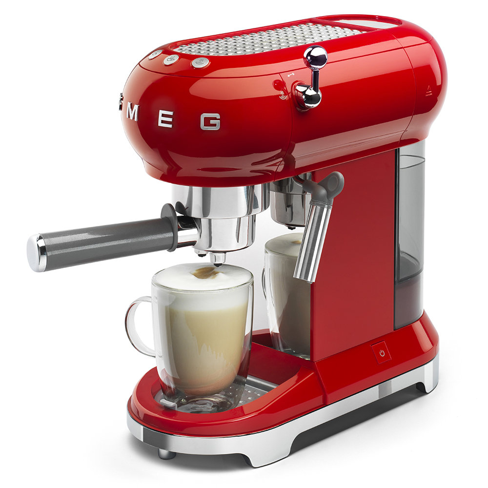 SMEG 50's Retro Style Aesthetic Espresso Coffee Machine & Reviews ...
