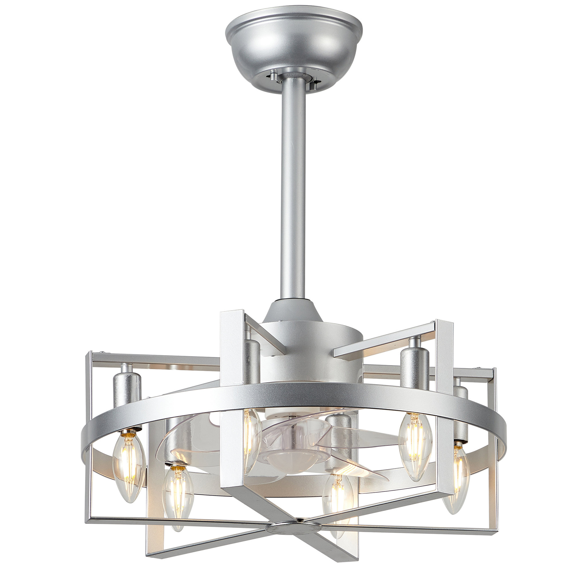 Wrought Studio™ Notchietown 18" Industrial Reversible Ceiling Fan with ...