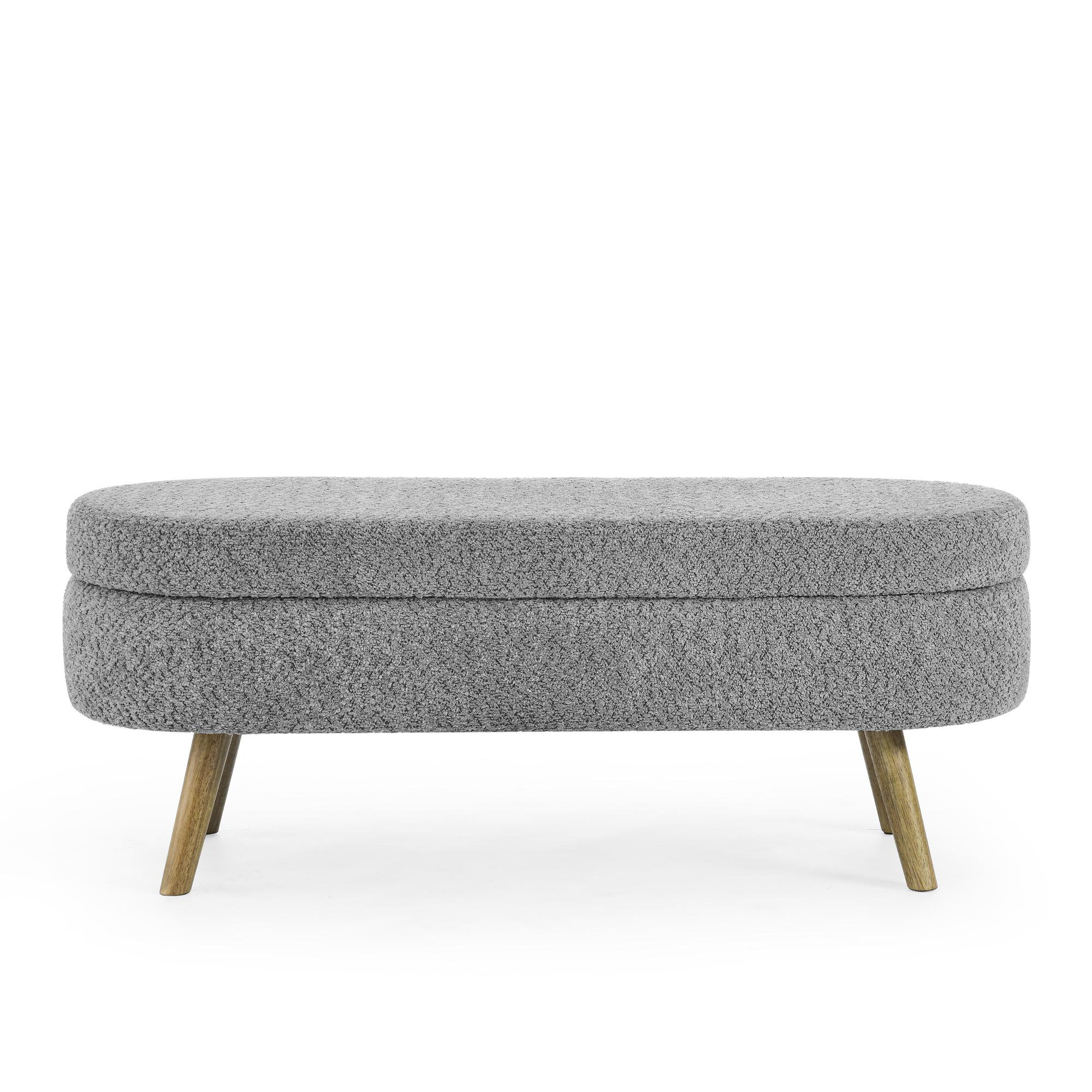 Corrigan Studio® Modern Oval Upholstered Storage Bench | Wayfair