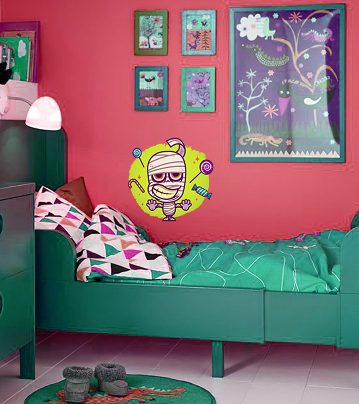 Trinx Cartoon Mummy Wall Decal, Cartoon Mummy Wall Sticker, Cartoon ...