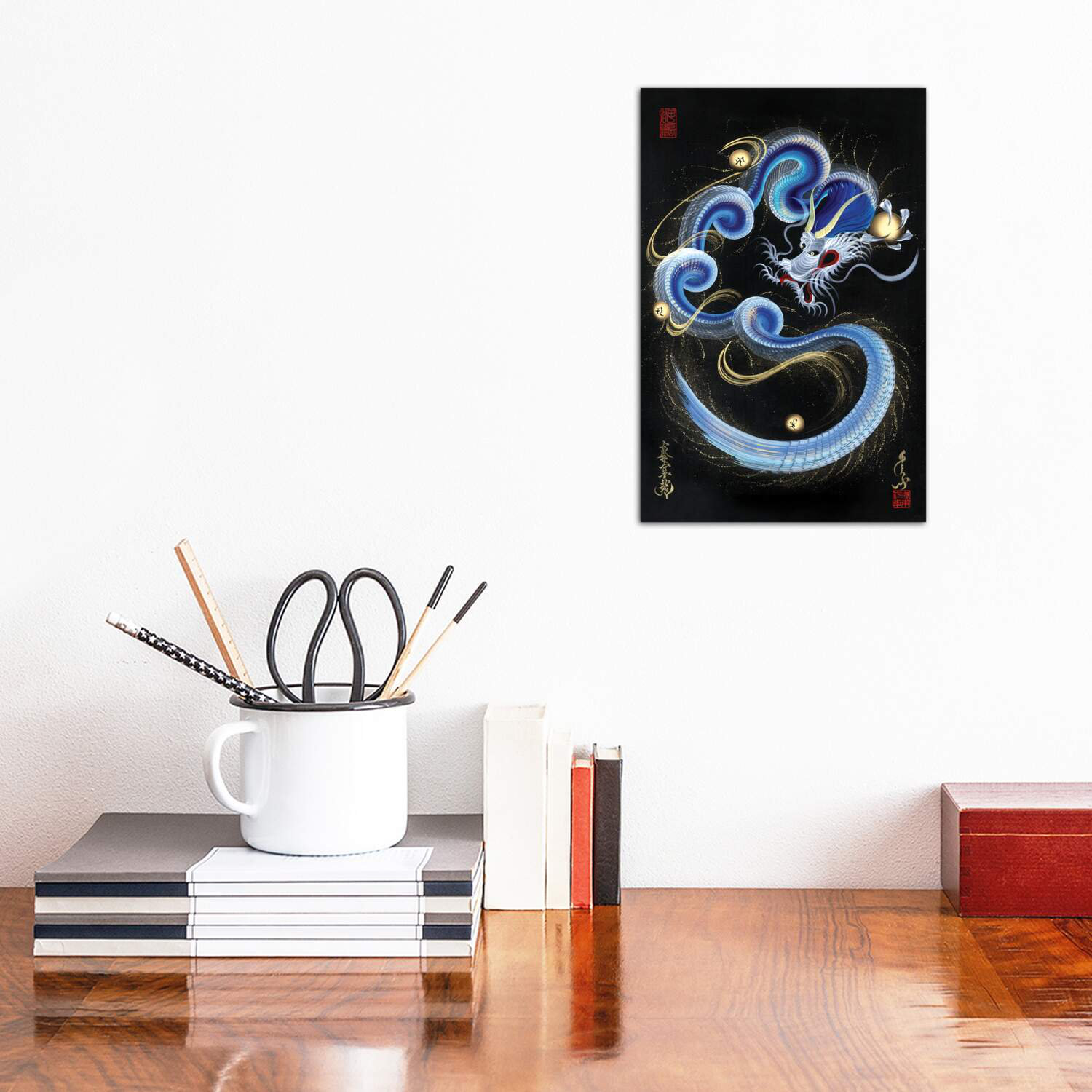 East Urban Home «Guardian Blue Dragon» - reproduction - Wayfair Canada