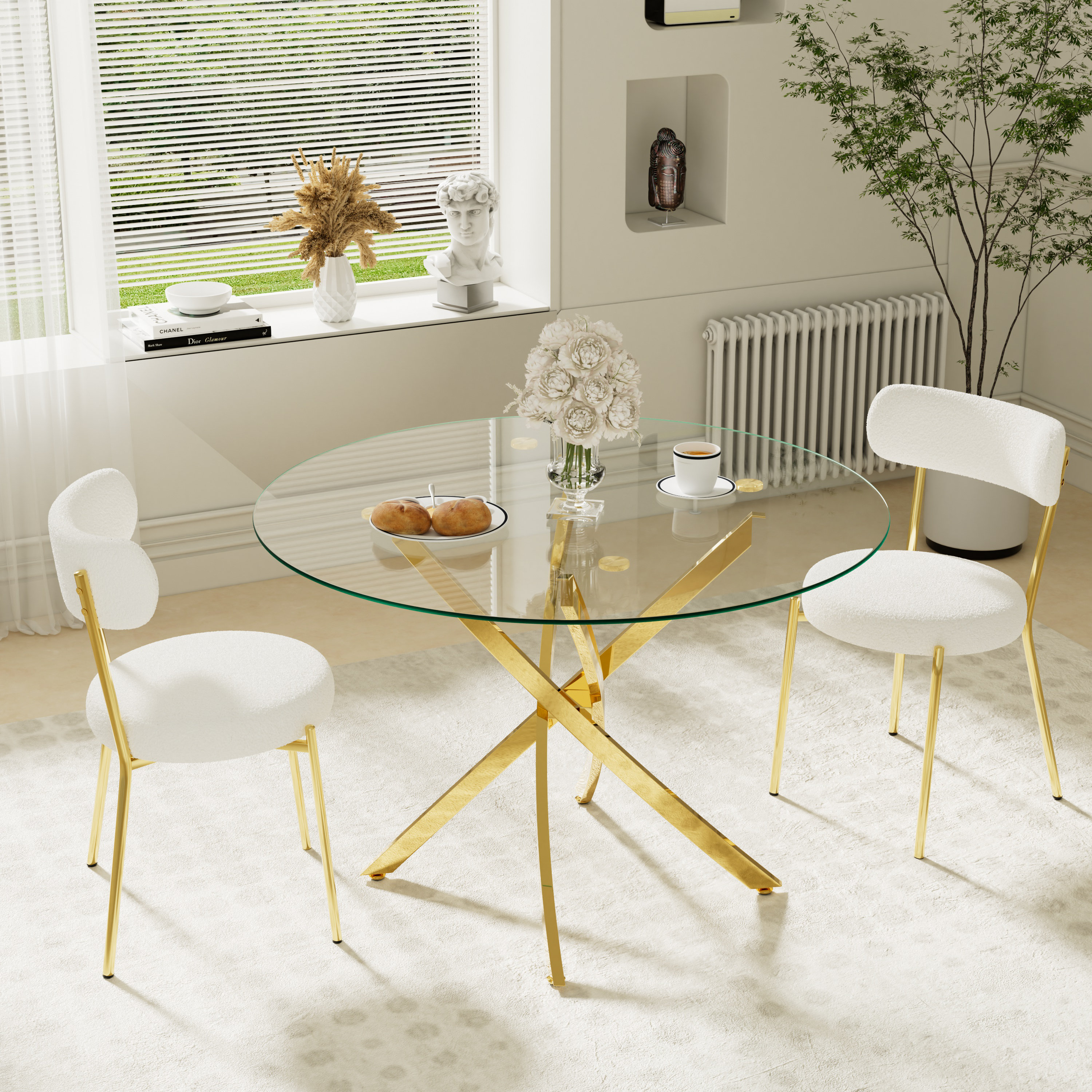 Mercer41 3-Piece Round Glass Dining Table Sets - Wayfair Canada